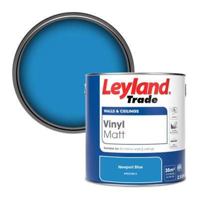 Leyland Trade Vinyl Matt Walls & Ceilings Emulsion Paint Newport Blue ...