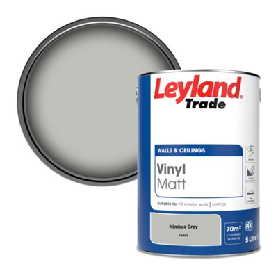 Leyland Trade Vinyl Matt Walls & Ceilings Emulsion Paint Nimbus Grey ...