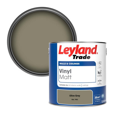 Leyland Trade Vinyl Matt Walls & Ceilings Emulsion Paint Olive Grey ...