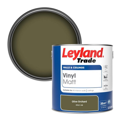 Leyland Trade Vinyl Matt Walls & Ceilings Emulsion Paint Olive Orchard ...