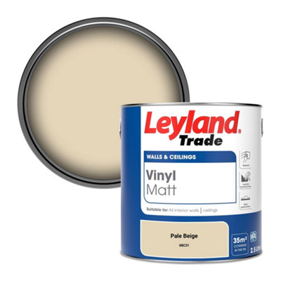 Leyland Trade Vinyl Matt Walls & Ceilings Emulsion Paint Pale Beige ...