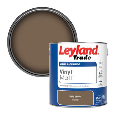 Leyland Trade Vinyl Matt Walls & Ceilings Emulsion Paint Pale Brown ...