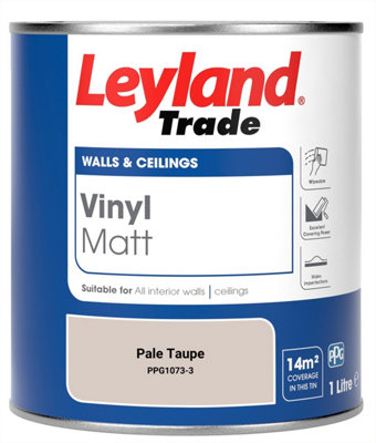 Leyland Trade Vinyl Matt Walls & Ceilings Emulsion Paint Pale Taupe ...