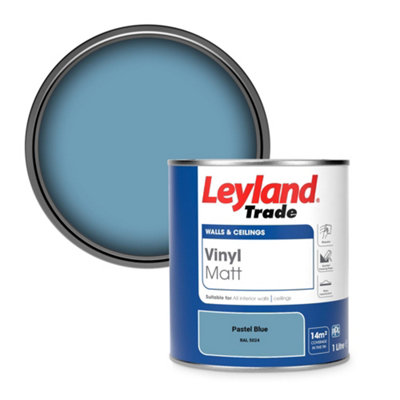Leyland Trade Vinyl Matt Walls & Ceilings Emulsion Paint Pastel Blue ...