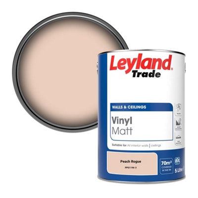 Leyland Trade Vinyl Matt Walls & Ceilings Emulsion Paint Peach Rogue ...