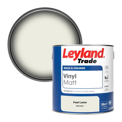 Leyland Trade Vinyl Matt Walls & Ceilings Emulsion Paint Pearl Lustre ...