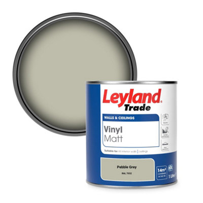 Leyland Trade Vinyl Matt Walls & Ceilings Emulsion Paint Pebble Grey ...