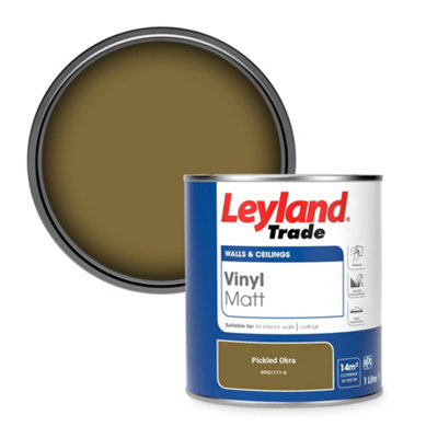 Leyland Trade Vinyl Matt Walls & Ceilings Emulsion Paint Pickled Okra ...