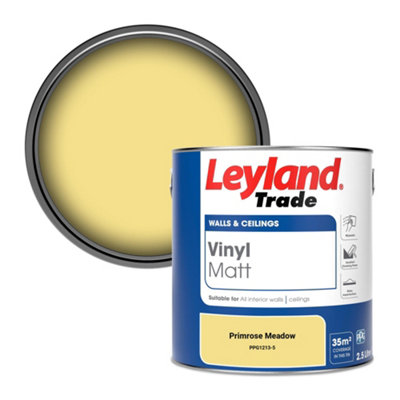 Leyland Trade Vinyl Matt Walls & Ceilings Emulsion Paint Primrose ...