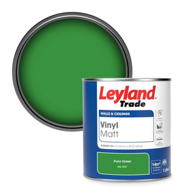 Leyland Trade Vinyl Matt Walls & Ceilings Emulsion Paint Pure Green ...