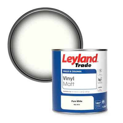 Leyland Trade Vinyl Matt Walls & Ceilings Emulsion Paint Pure White ...