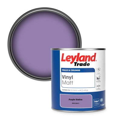 Leyland Trade Vinyl Matt Walls & Ceilings Emulsion Paint Purple Statice ...
