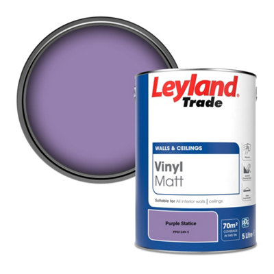 Leyland Trade Vinyl Matt Walls & Ceilings Emulsion Paint Purple Statice ...