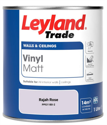 Leyland Trade Vinyl Matt Walls & Ceilings Emulsion Paint Rajah Rose ...
