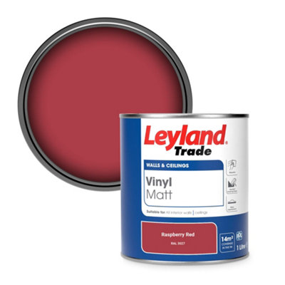 Leyland Trade Vinyl Matt Walls & Ceilings Emulsion Paint Raspberry Red ...