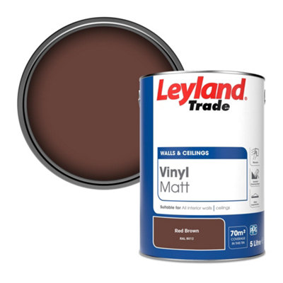 Leyland Trade Vinyl Matt Walls & Ceilings Emulsion Paint Red Brown (RAL ...