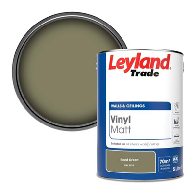 Leyland Trade Vinyl Matt Walls & Ceilings Emulsion Paint Reed Green ...