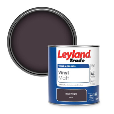 Leyland Trade Vinyl Matt Walls & Ceilings Emulsion Paint Royal Purple ...