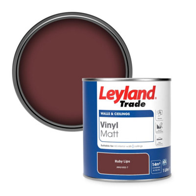 Leyland Trade Vinyl Matt Walls & Ceilings Emulsion Paint Ruby Lips ...