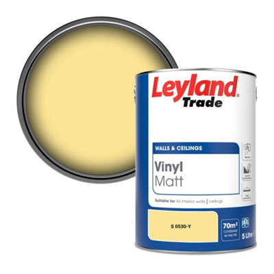 Leyland Trade Vinyl Matt Walls & Ceilings Emulsion Paint (S 0530-Y) 5L