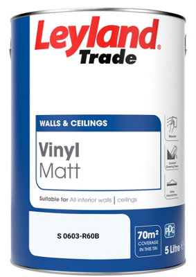 Leyland Trade Vinyl Matt Walls & Ceilings Emulsion Paint (S 0603-R60B) 5L