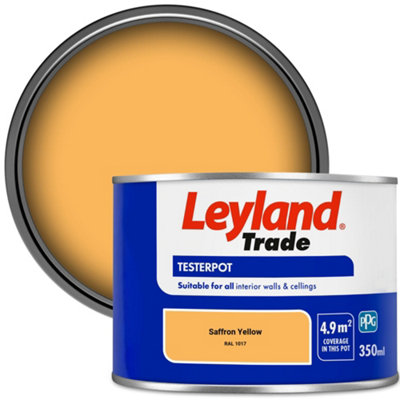 Leyland Trade Vinyl Matt Walls & Ceilings Emulsion Paint Saffron Yellow ...
