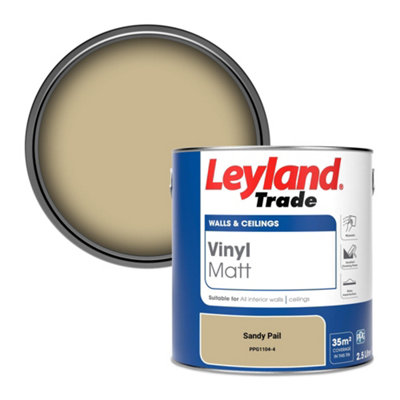 Leyland Trade Vinyl Matt Walls & Ceilings Emulsion Paint Sandy Pail ...