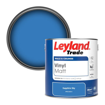 Leyland Trade Vinyl Matt Walls & Ceilings Emulsion Paint Sapphire Sky ...