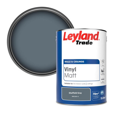 Leyland Trade Vinyl Matt Walls & Ceilings Emulsion Paint Sheffield Gray ...