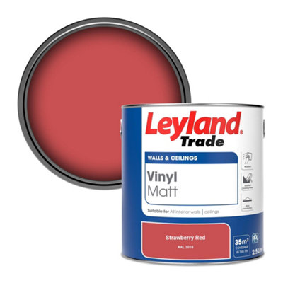 Buy Leyland Trade Vinyl Matt Walls & Ceilings Emulsion Paint Strawberry ...