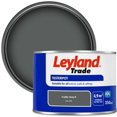 Leyland Trade Vinyl Matt Walls & Ceilings Emulsion Paint Traffic Grey B ...