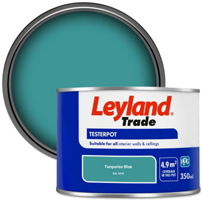 Leyland Trade Vinyl Matt Walls & Ceilings Emulsion Paint Turquoise Blue ...