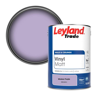 Leyland Trade Vinyl Matt Walls & Ceilings Emulsion Paint Windsor Purple ...