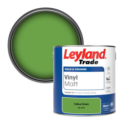 Leyland Trade Vinyl Matt Walls & Ceilings Emulsion Paint Yellow Green ...