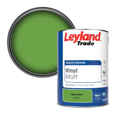 Leyland Trade Vinyl Matt Walls & Ceilings Emulsion Paint Yellow Green ...