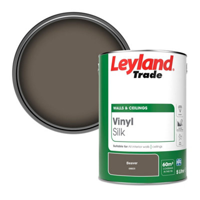 Leyland Trade Vinyl Silk Walls & Ceilings Emulsion Paint Beaver (08B25 ...