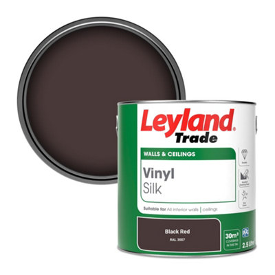 LEYLAND TRADE VINYL SILK WALLS & CEILINGS EMULSION PAINT BLACK RED (RAL ...