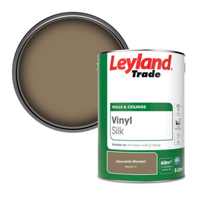 Leyland Trade Vinyl Silk Walls & Ceilings Emulsion Paint Chocolate ...
