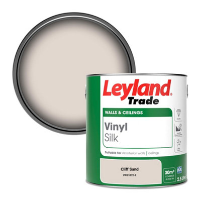 Leyland Trade Vinyl Silk Walls & Ceilings Emulsion Paint Cliff Sand ...