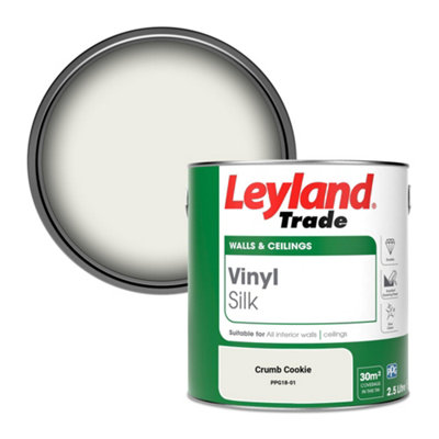 Leyland Trade Vinyl Silk Walls & Ceilings Emulsion Paint Crumb Cookie ...