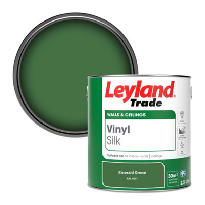 Leyland Trade Vinyl Silk Walls & Ceilings Emulsion Paint Emerald Green ...