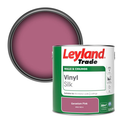 Leyland Trade Vinyl Silk Walls & Ceilings Emulsion Paint Geranium Pink ...