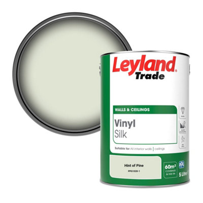 Leyland Trade Vinyl Silk Walls & Ceilings Emulsion Paint Hint of Pine ...