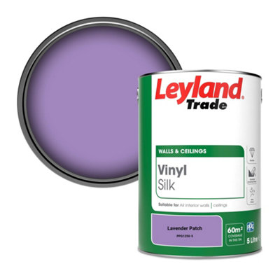 Leyland Trade Vinyl Silk Walls & Ceilings Emulsion Paint Lavender Patch ...
