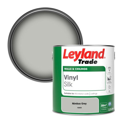 Leyland Trade Vinyl Silk Walls & Ceilings Emulsion Paint Nimbus Grey ...