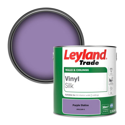 Leyland Trade Vinyl Silk Walls & Ceilings Emulsion Paint Purple Statice ...