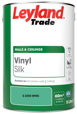 Leyland Trade Vinyl Silk Walls & Ceilings Emulsion Paint (S 2050-B90G) - 5L