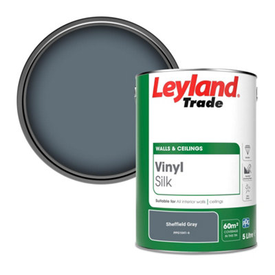 Leyland Trade Vinyl Silk Walls & Ceilings Emulsion Paint Sheffield Gray ...