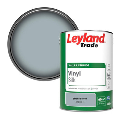 Leyland Trade Vinyl Silk Walls & Ceilings Emulsion Paint Smoke Screen ...