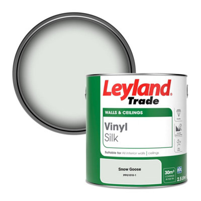 Leyland Trade Vinyl Silk Walls & Ceilings Emulsion Paint Snow Goose ...